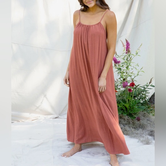 NATURAL LIFE | Dresses | Nwt Natural Life Elsa Maxi Dress Rust Flax ...